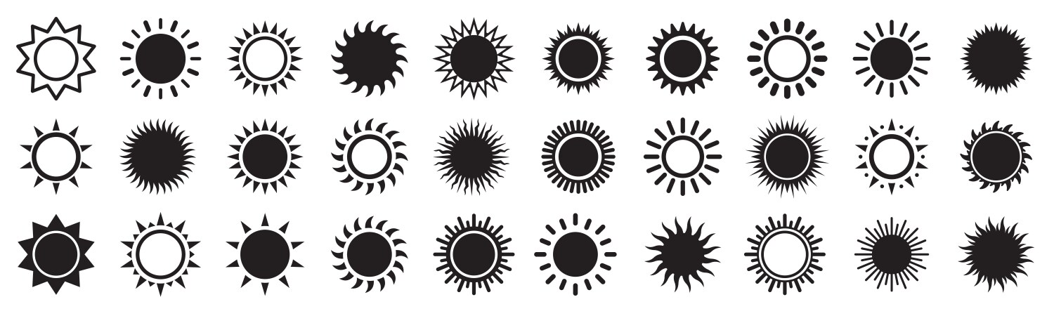 Sun Clipart Black and White Vector Images (over 5,300)