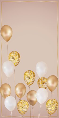 Golden Balloon Border Vector Images (over 770)