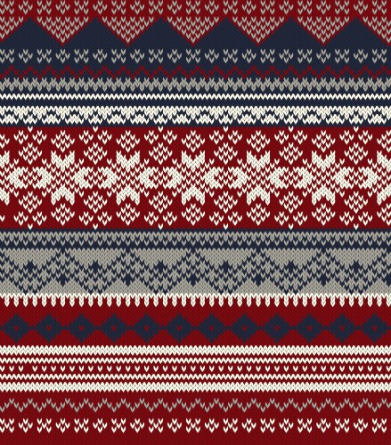 Knitted background with pattern in fair isle style