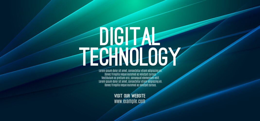 Digital technology speed connect blue green tech Vector Image