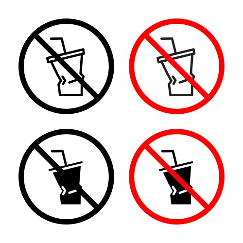 Dont throw away plastic sign icon set Royalty Free Vector