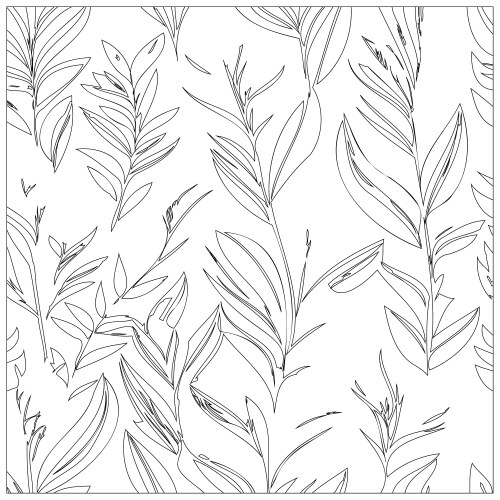 Heliconia flower pattern outline sketch Royalty Free Vector