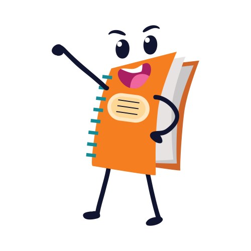 Cartoon exercise book Royalty Free Vector Image