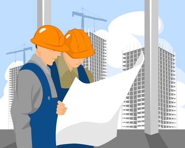 Drawing generic modern high rise buildings Vector Image