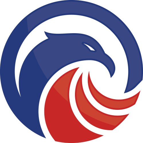 Circle eagle hawk logo symbol Royalty Free Vector Image