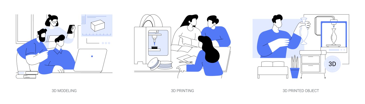 Project implementation isolated cartoon Royalty Free Vector