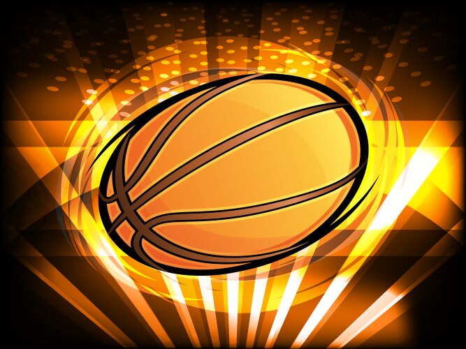 Basketball background design with ball and text Vector Image