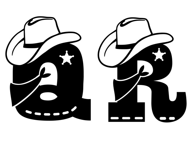 English alphabet black silhouette Royalty Free Vector Image