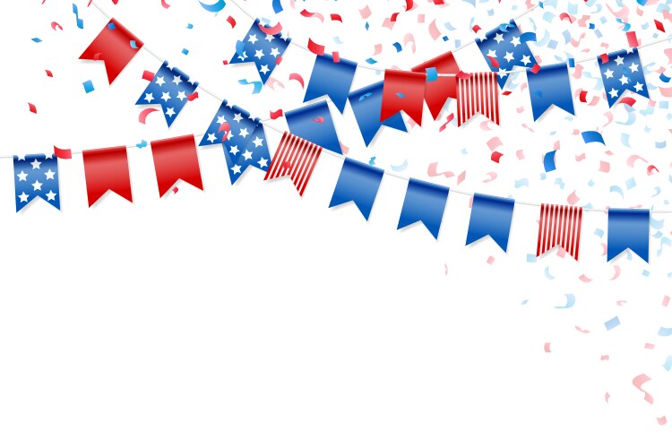 Feast flags for birthday carnival anniversary Vector Image