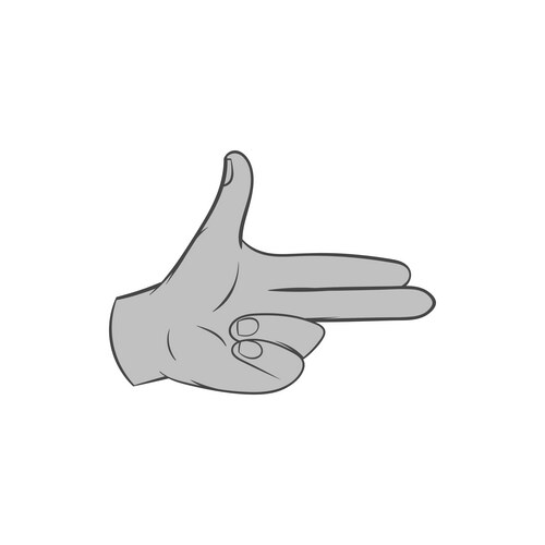 Middle Finger Black and White Vector Images (over 280)