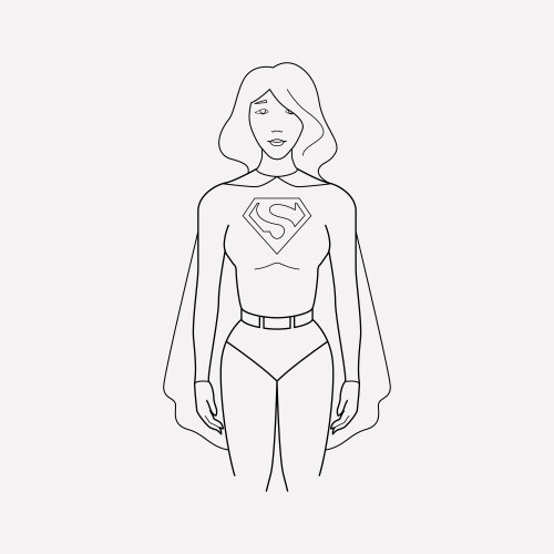 Female Super Hero Outline Vector Images (over 340)