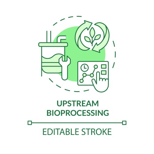 Downstream bioprocessing green concept icon Vector Image
