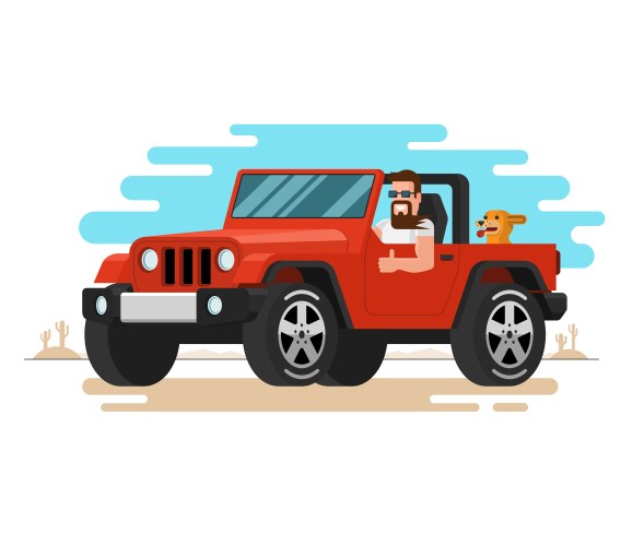 Cartoon Man Driving Car Vector Images (over 5,200)