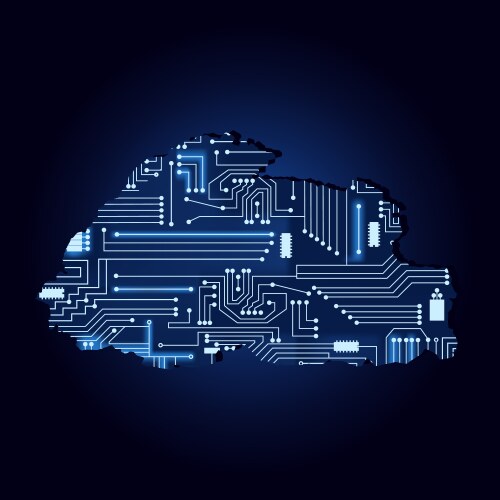 Map singapore with electronic circuit Royalty Free Vector