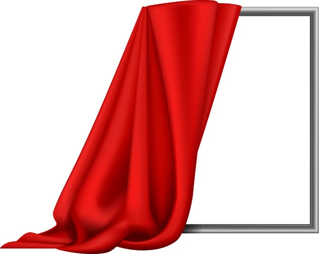 Realistic cloth covered mirror Royalty Free Vector Image