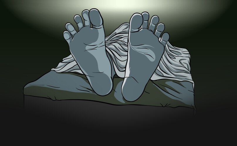Covered dead body Royalty Free Vector Image - VectorStock