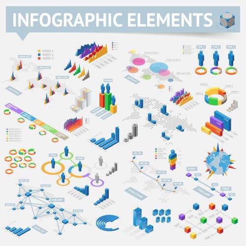 Vintage infographics with data icons Royalty Free Vector