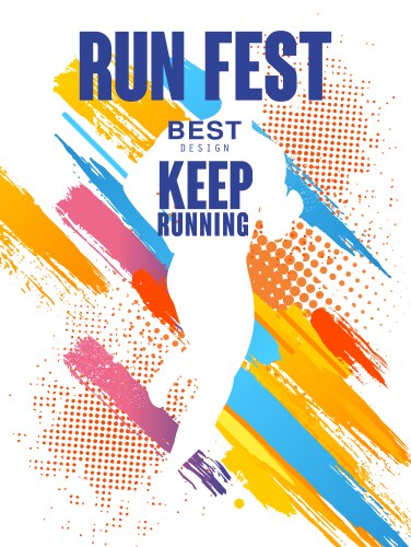 Running logos color Royalty Free Vector Image - VectorStock