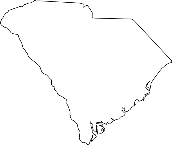 South carolina state outline Vector Images & Graphics for Commercial ...