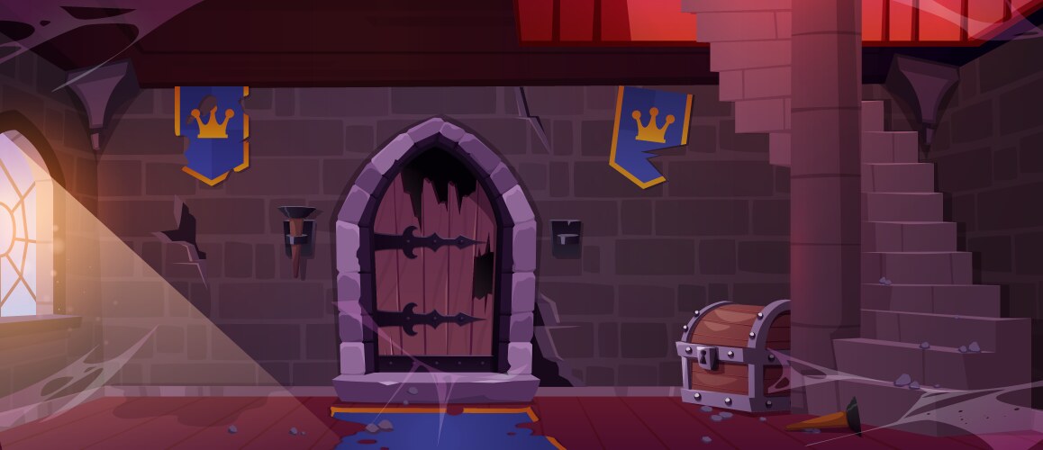 Medieval torture cell cartoon Royalty Free Vector Image