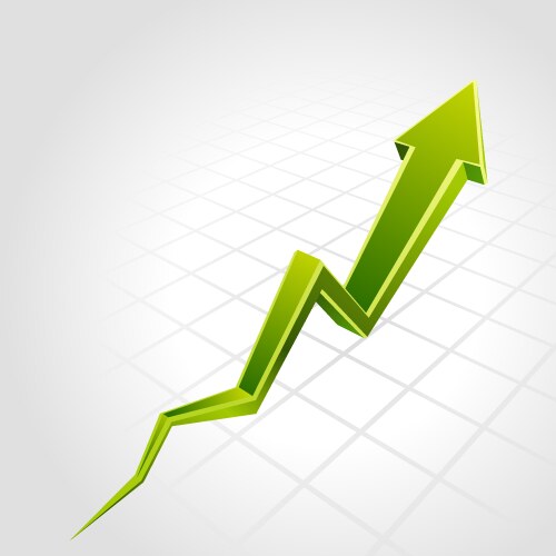 Graph arrow move up background eps Royalty Free Vector Image