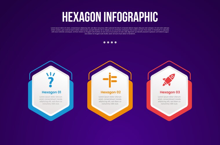 Hexagon or hexagonal six sided polygon template Vector Image