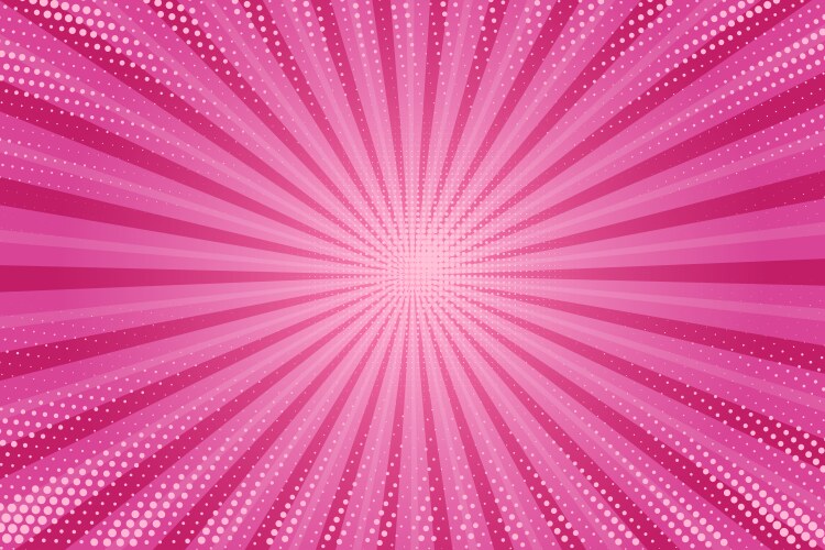 Comics rays background with halftones pop art Vector Image