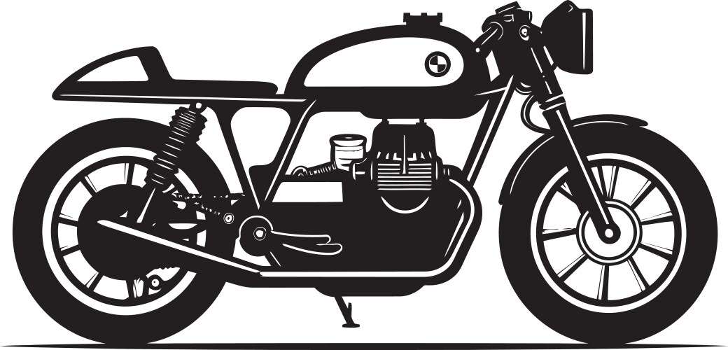 Timeless style black cafe racer emblematic Vector Image