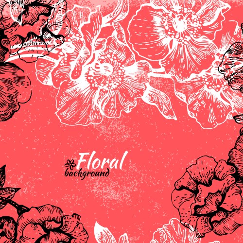 Floral Background With Roses Royalty Free Vector Image