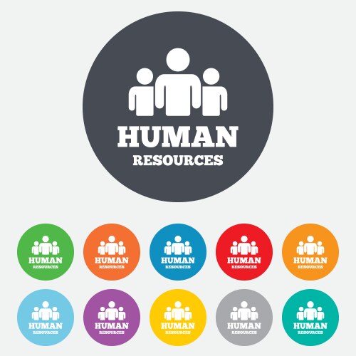 Human resources sign icon hr symbol Royalty Free Vector