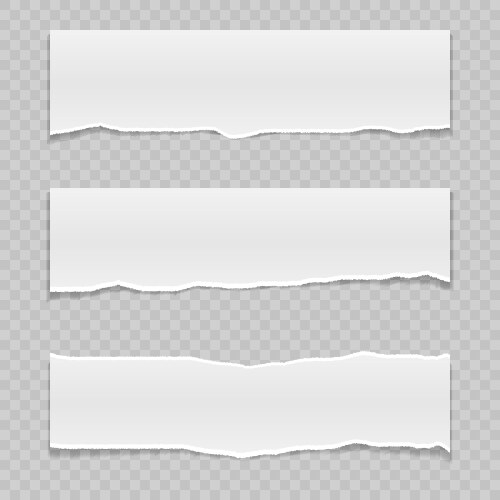 Ripped colored paper strips realistic crumpled Vector Image