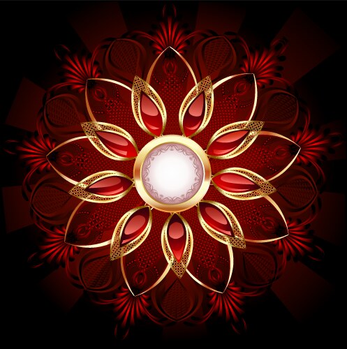 Round banner with red roses Royalty Free Vector Image