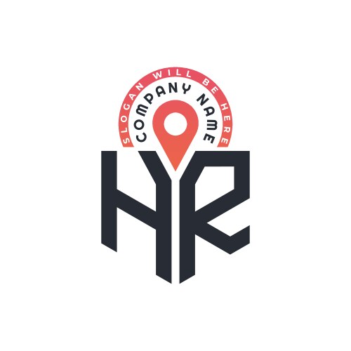 Pk location logo design for human resources Vector Image