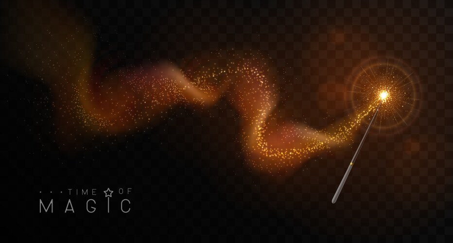 Sparkle stardust golden glittering magic Vector Image