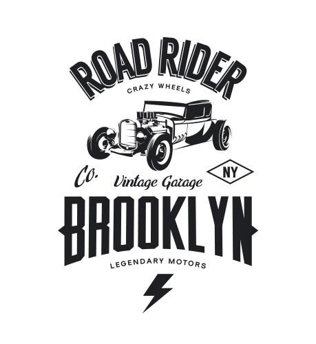 Motorcycle logo vintage emblem Royalty Free Vector Image