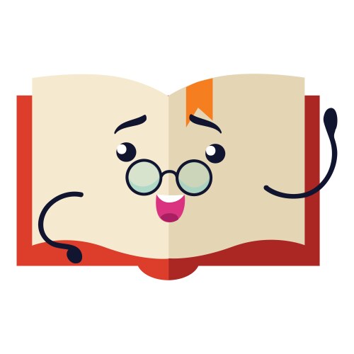 Fun book cartoon Royalty Free Vector Image - VectorStock
