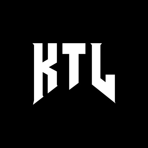 Ktl letter logo design in six style polygon Vector Image
