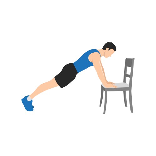 Woman doing incline plank shoulder taps exercise Vector Image