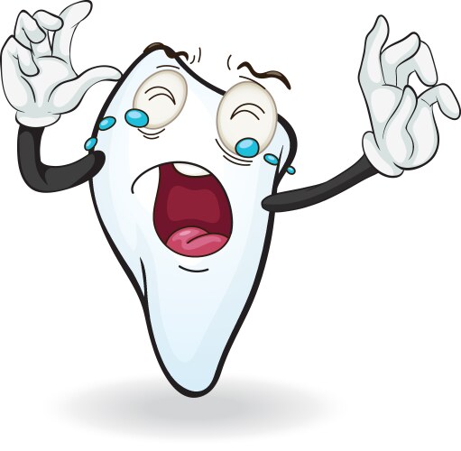 Smiling tooth with tooth-brush Royalty Free Vector Image