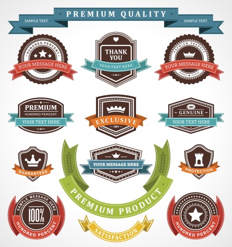 Vintage stickers and labels Royalty Free Vector Image