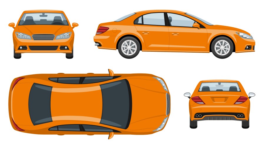 Business sedan vehicle car template Royalty Free Vector