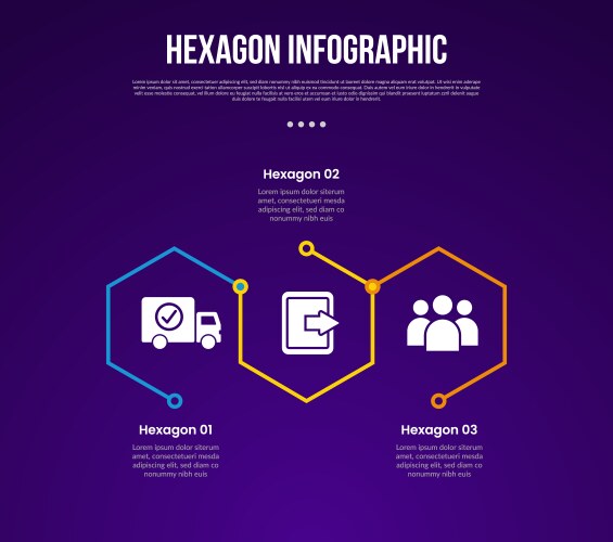 Hexagon or hexagonal six sided polygon template Vector Image