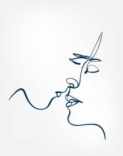 Line Art Kiss Vector Images (over 4,400)