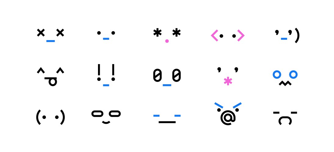 Monster face funny emoticons and emojis cartoon Vector Image