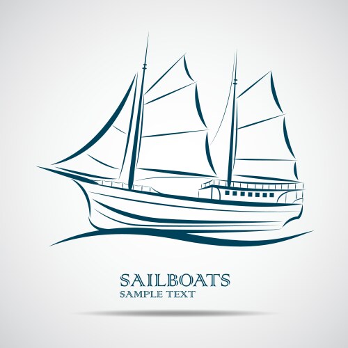Sail boat background Royalty Free Vector Image
