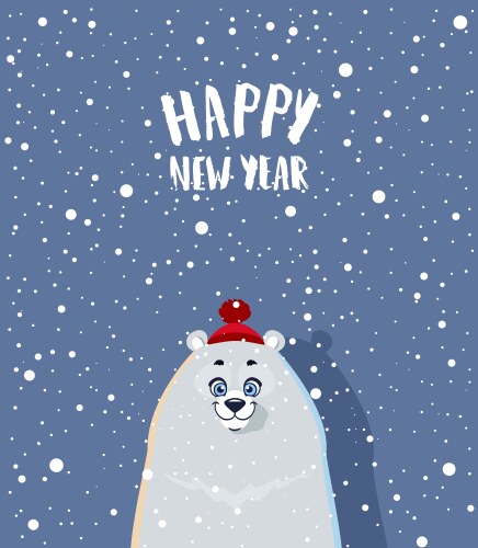 Cute winter panda bear Royalty Free Vector Image