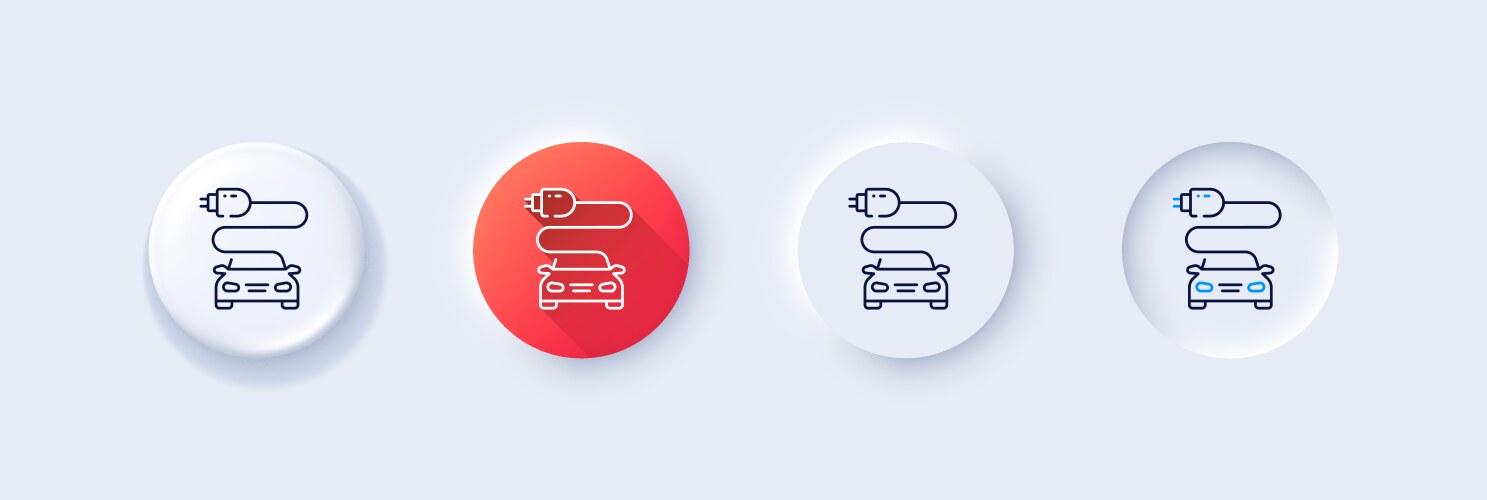 Car charging line icon ev vehicle charge sign Vector Image