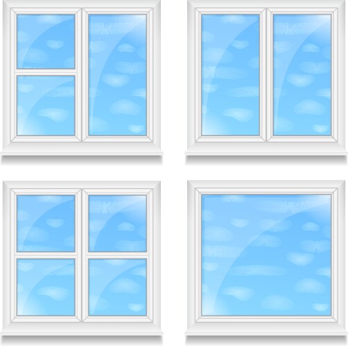 Windows with landscapes Royalty Free Vector Image