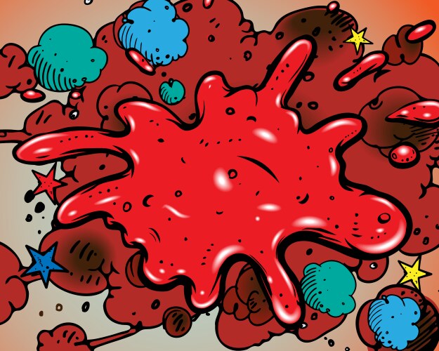 Comic cartoon splash Royalty Free Vector Image