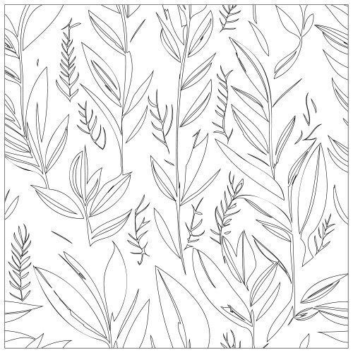 Heliconia flower pattern outline sketch Royalty Free Vector